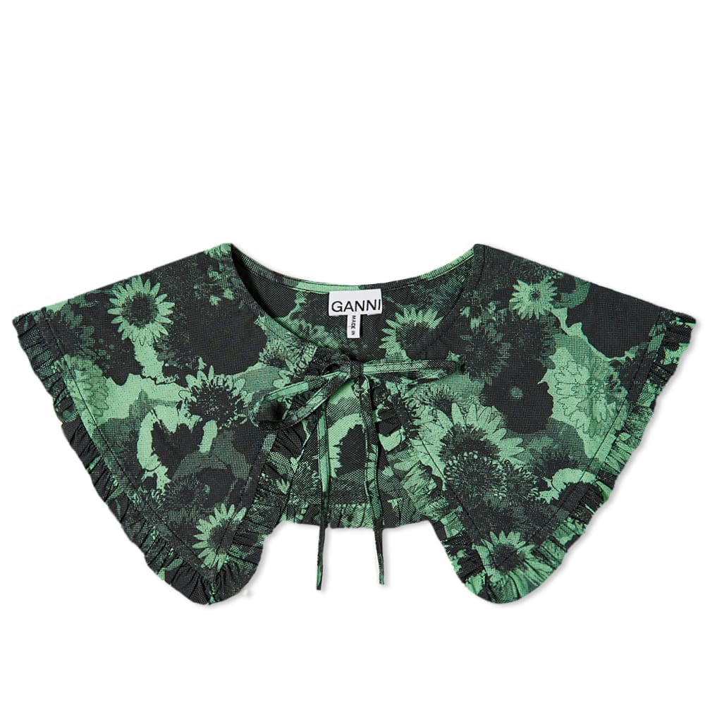 GANNI Printed Floral Frill Collar Peapod | END. (US)
