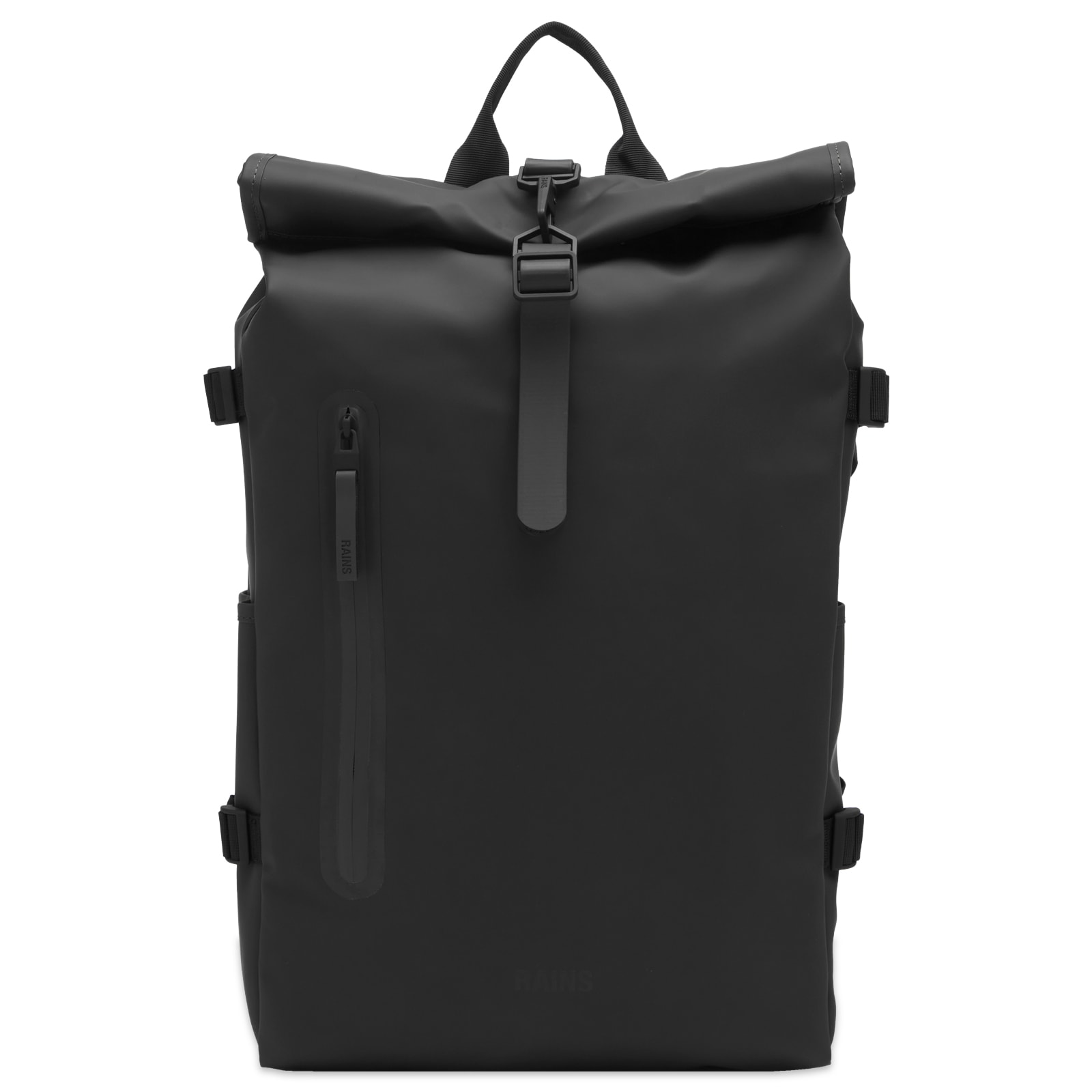 RAINS Rolltop Rucksack Large Black | END. (GB)