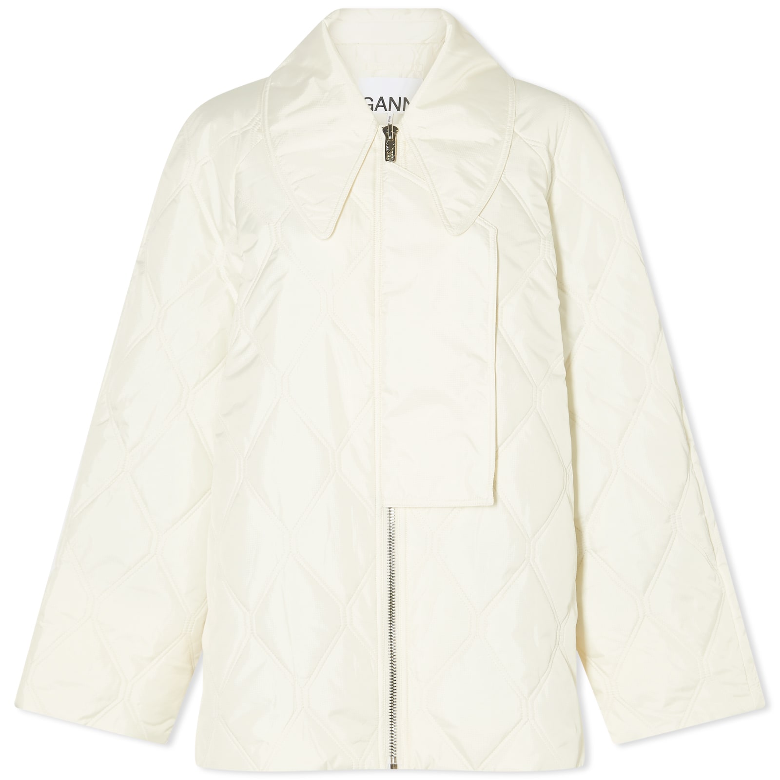 GANNI Ripstop Quilt Jacket Egret | END. (AU)