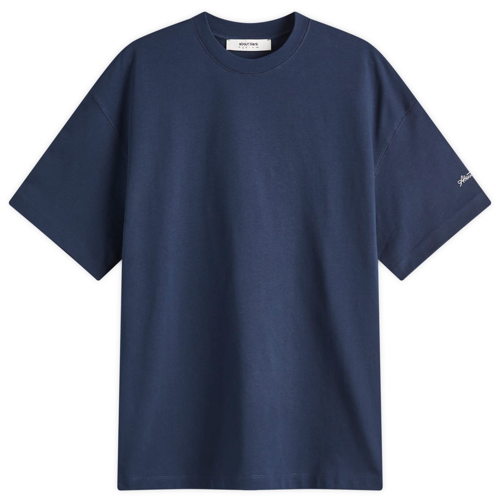 about:blank Chain Stitch T-Shirt - Presented by END. Navy | END. (US)