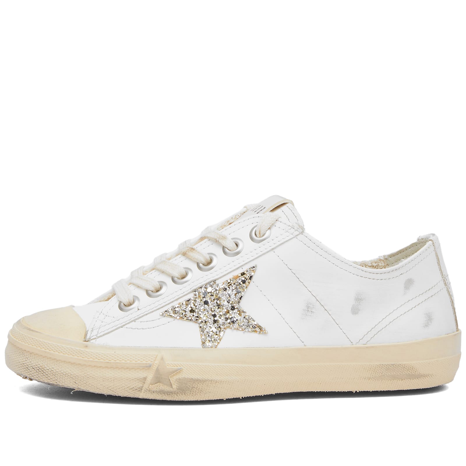 Golden Goose V-Star 2 Leather Sneaker White & Platinum | END. (GB)
