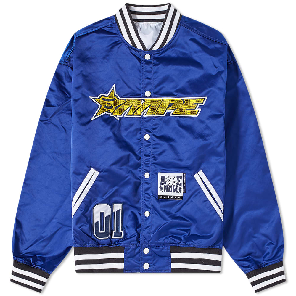 AAPE Varsity Jacket Blue | END. (AR)