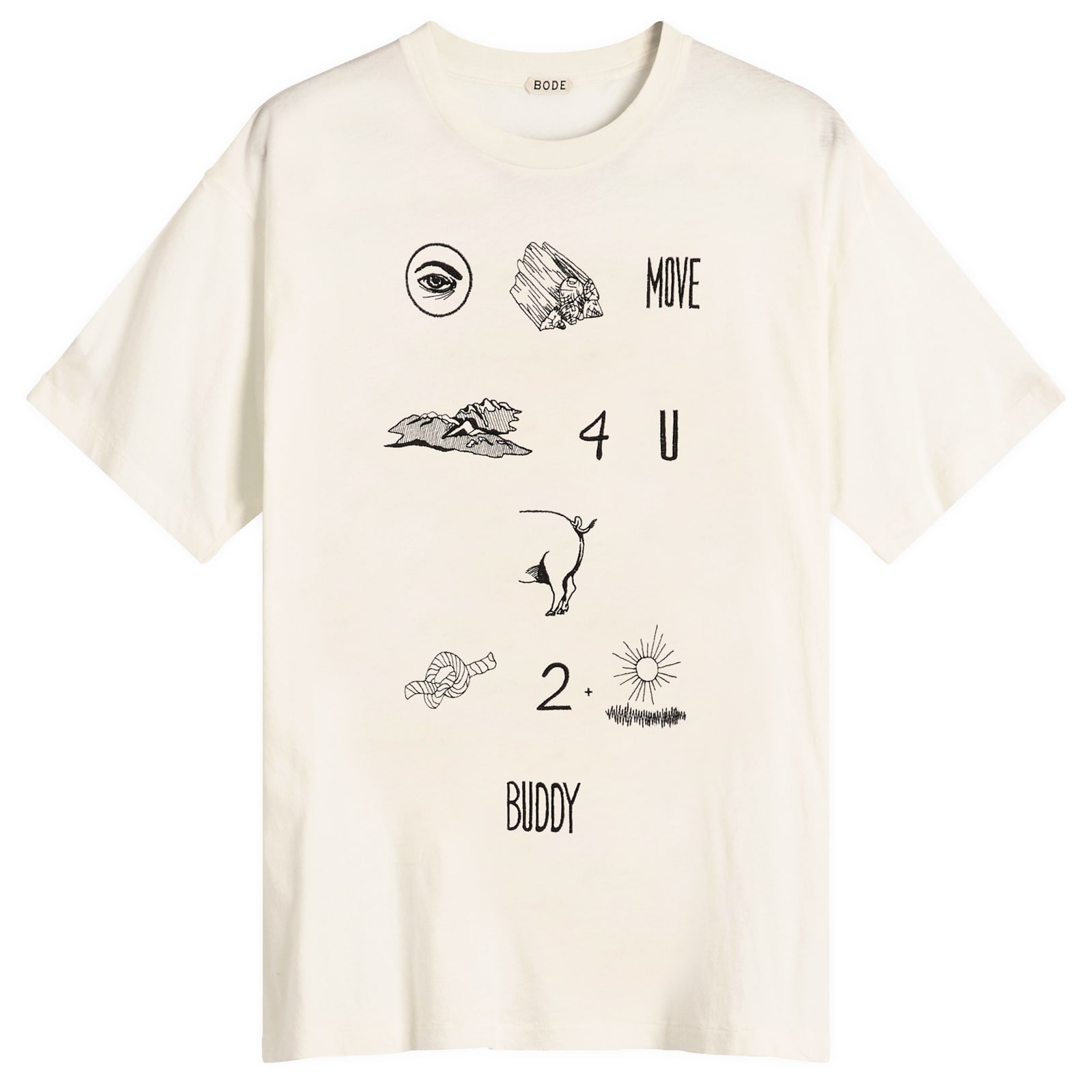 BODE Rebus T-Shirt Cream | END. (GB)