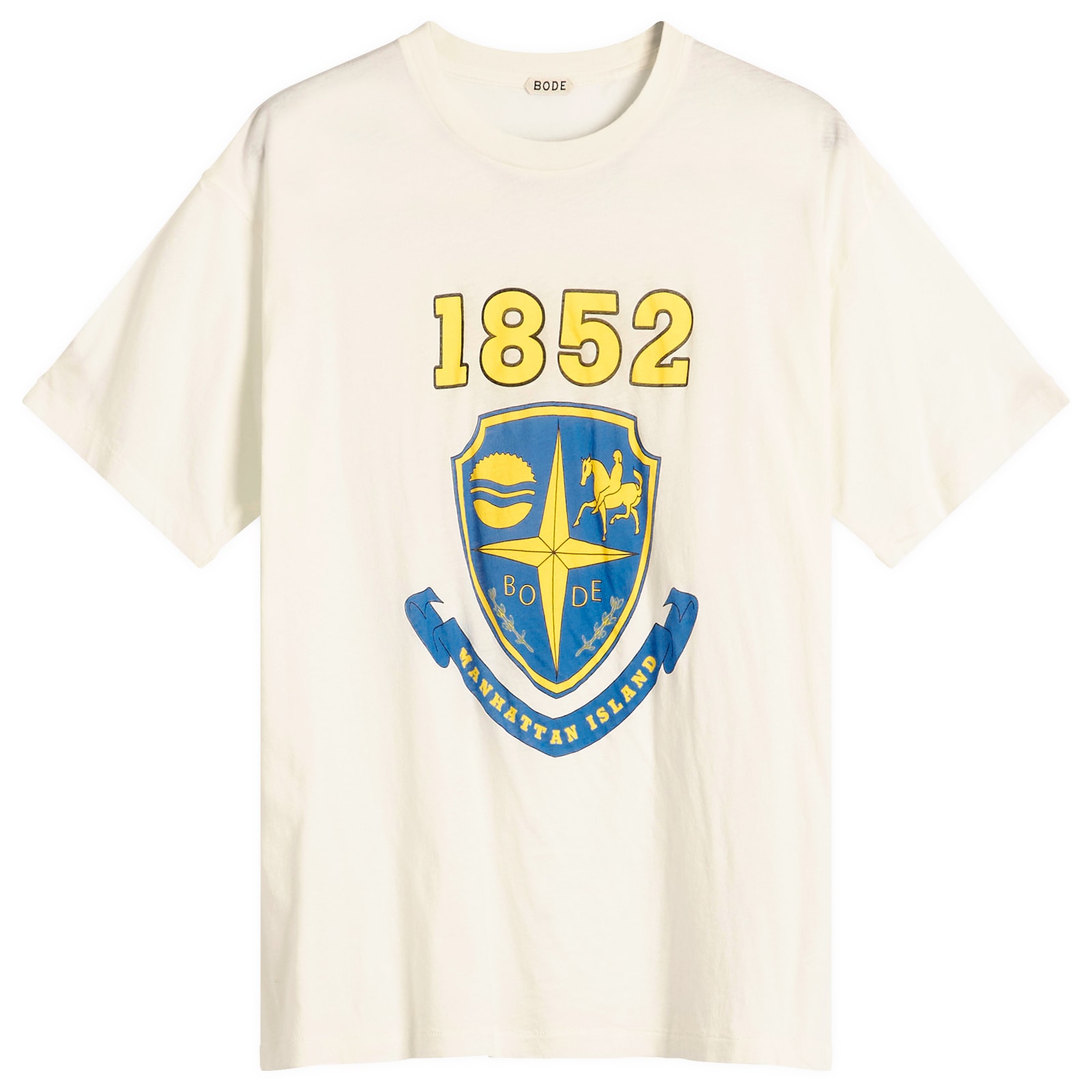 BODE Crest Boxy T-Shirt Cream | END. (US)