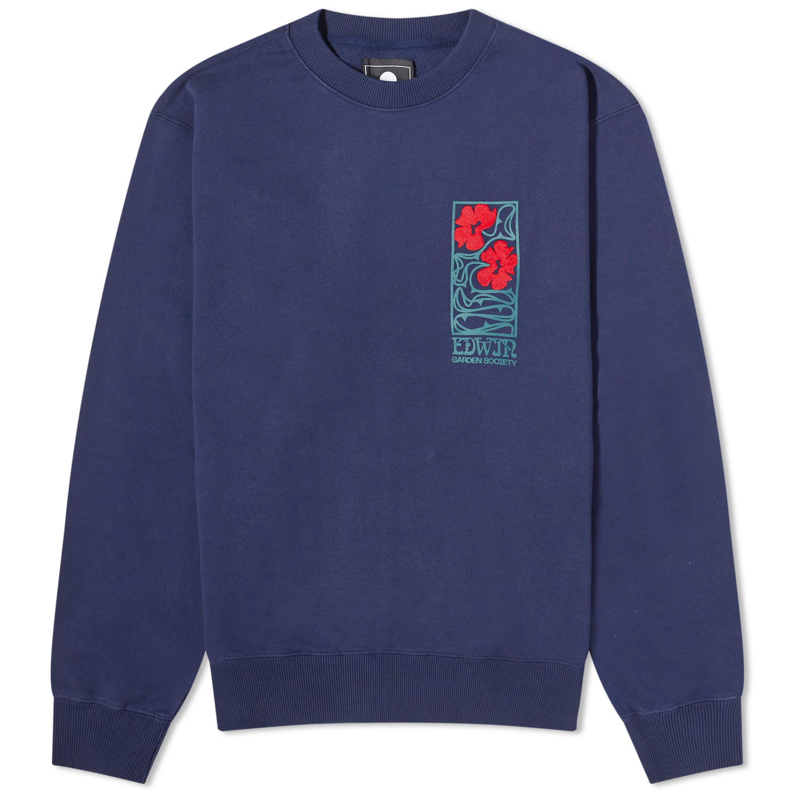 Edwin Garden Society Crew Sweater Maritime Blue | END. (US)