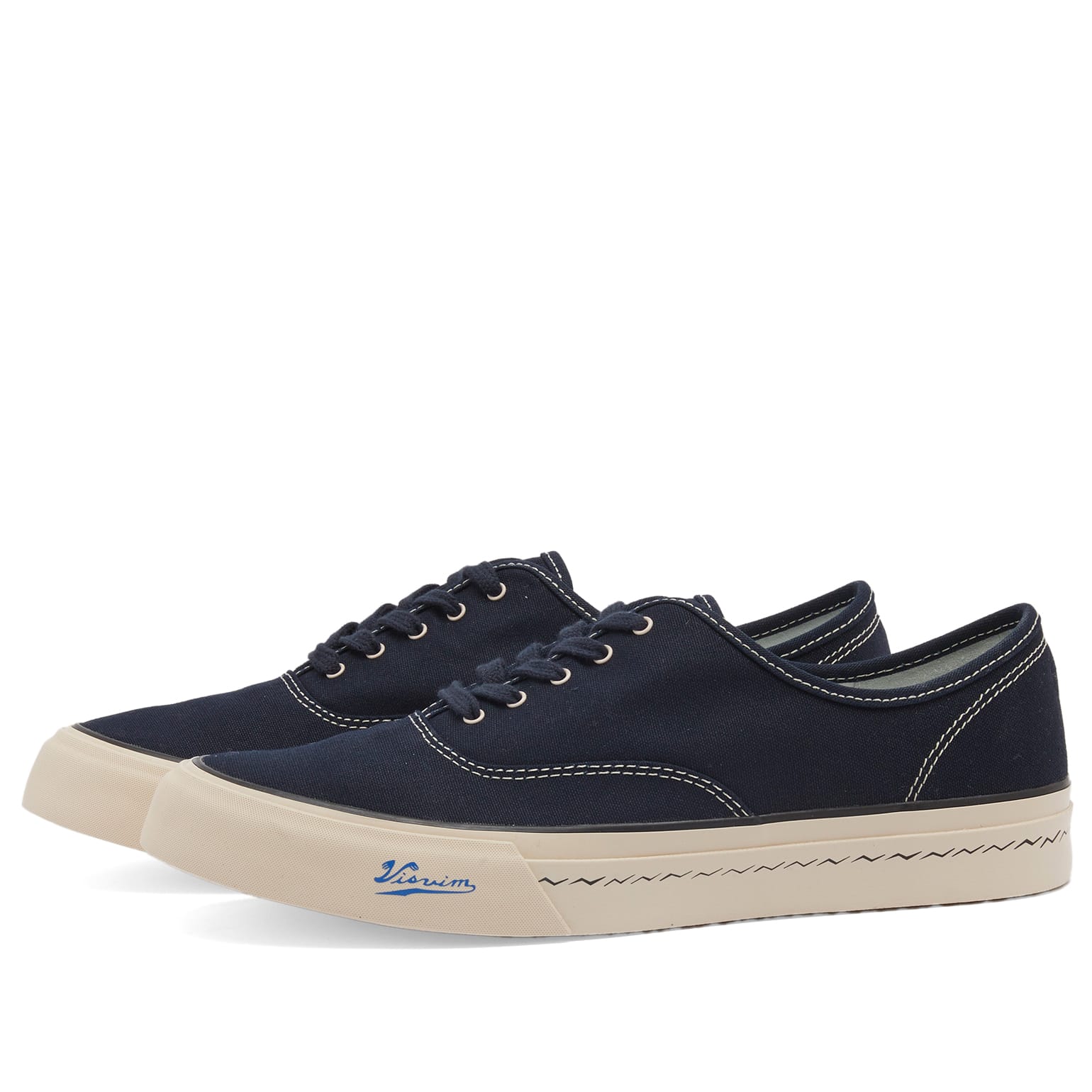 Visvim Logan Deck Lo Canvas Sneaker Navy | END.