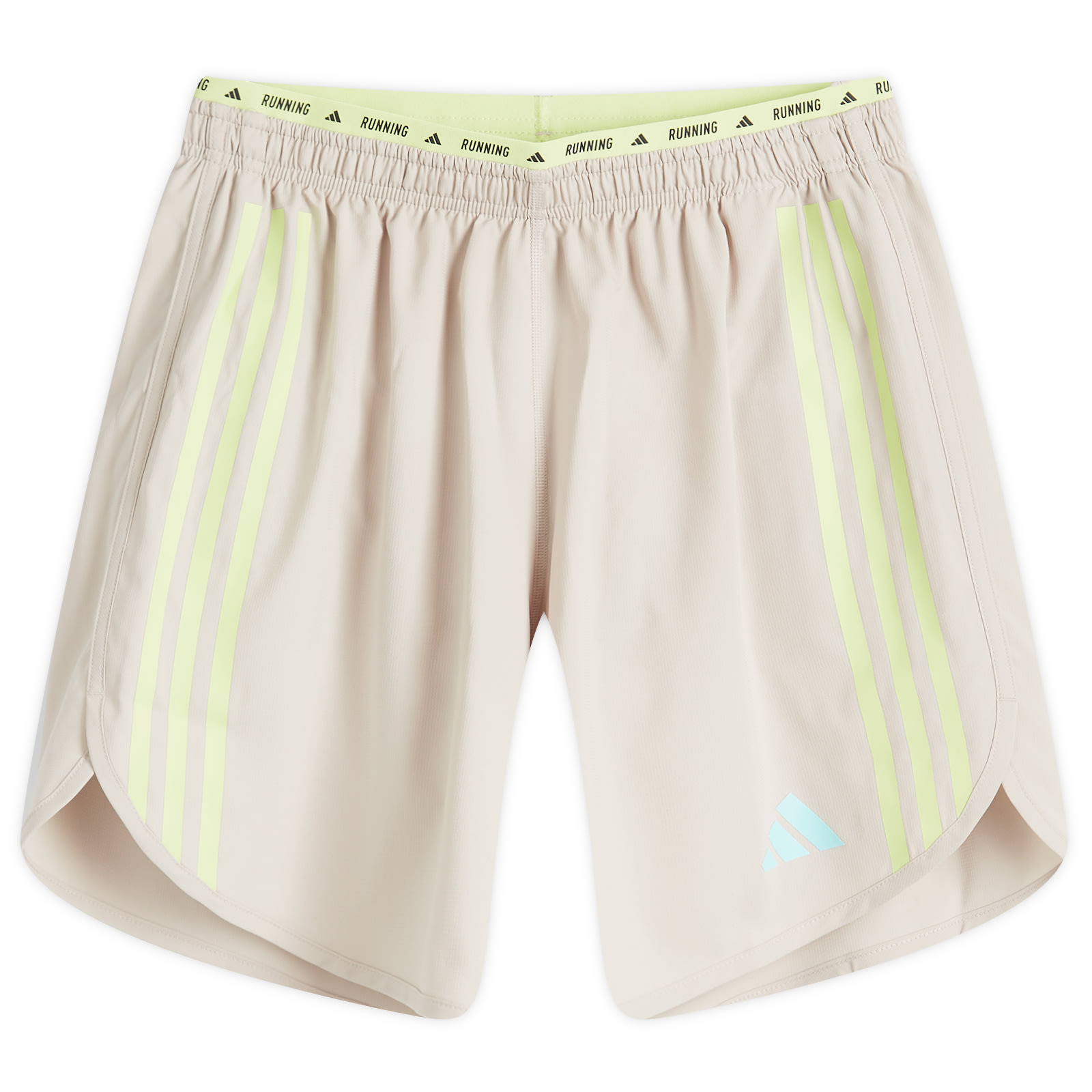 Adidas OTR E 3 Stripe Short Wonder Beige & Pulse Lime | END. (US)