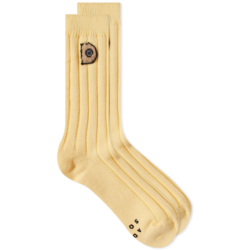 ADER Error Embroidered Logo Sock Yellow | END. (AR)