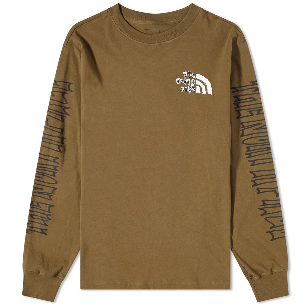 The North Face Long Sleeve Printed Heavyweight T-Shirt Military Olive ...