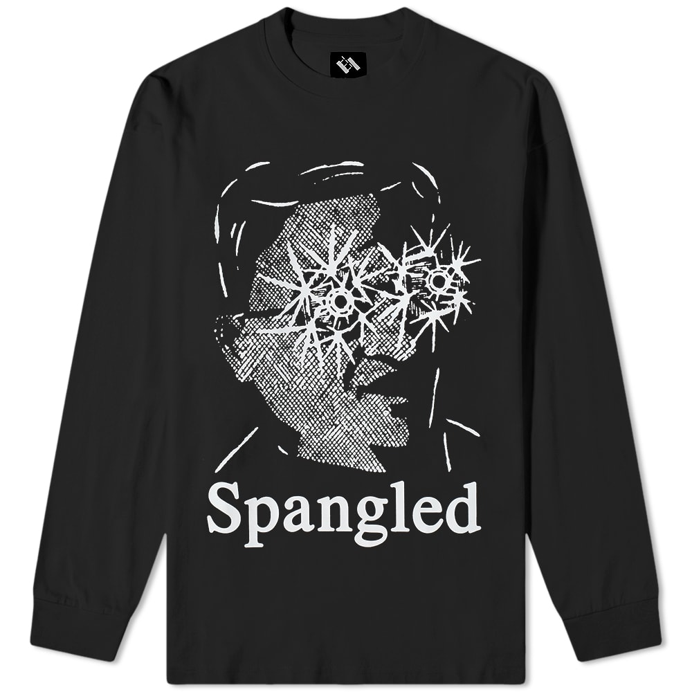 The Trilogy Tapes Long Sleeve Spangled T-Shirt Black | END. (US)
