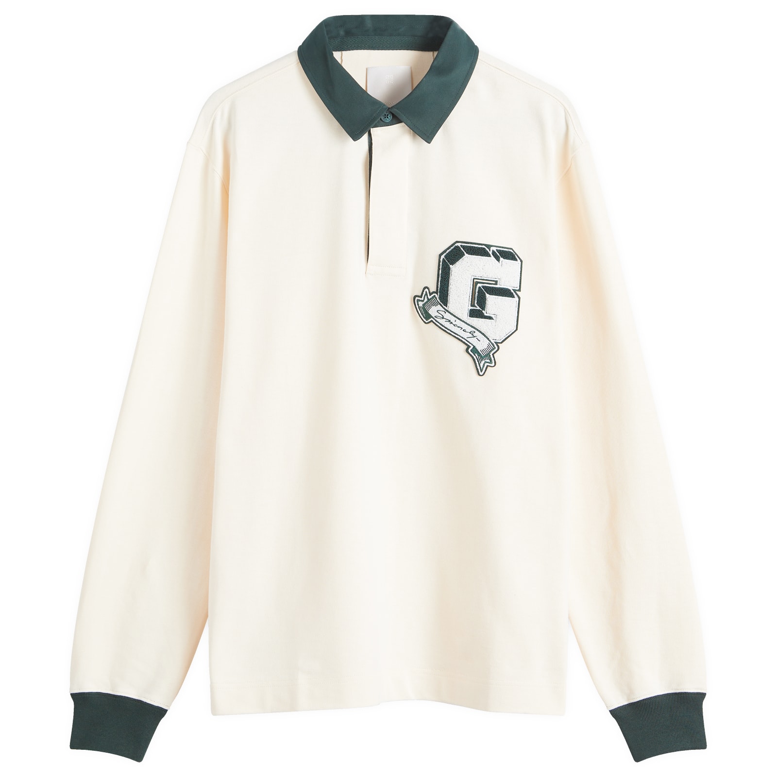 Givenchy Long Sleeve Rugby Polo White & Green | END. (US)