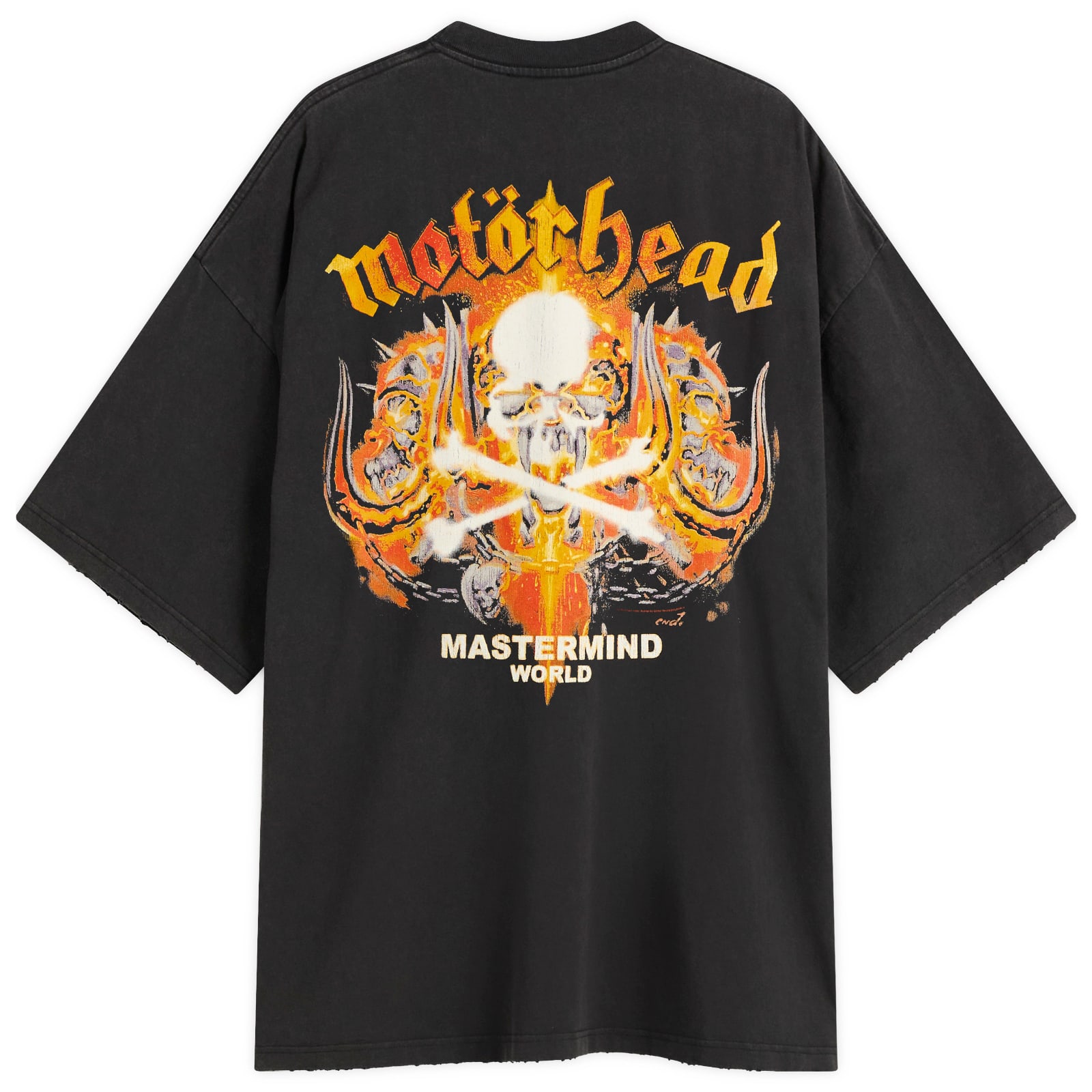 END. Men's x MASTERMIND WORLD x Motorhead Inferno T-Shirt Black ...
