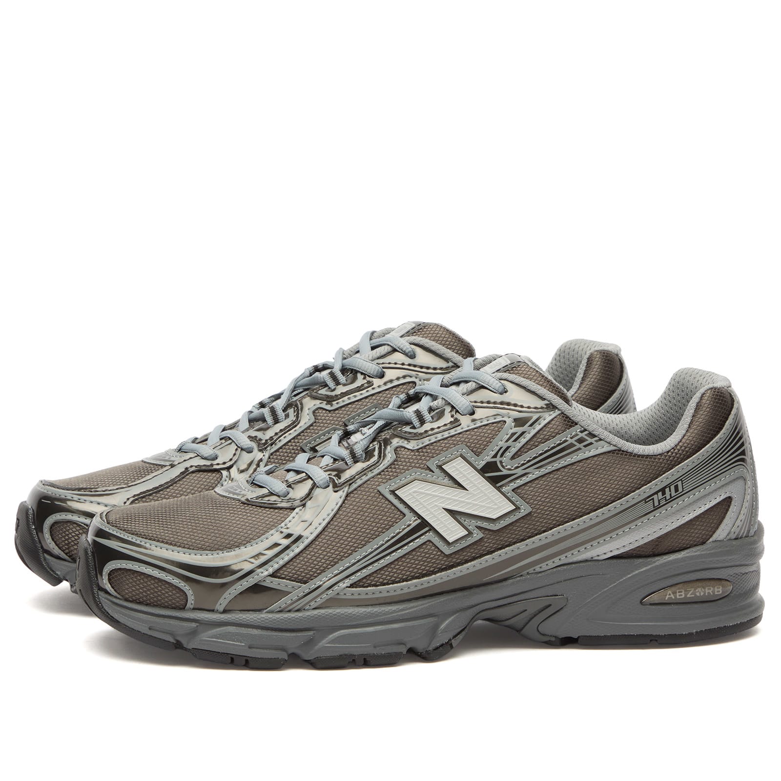 New Balance 740 Sneaker Black Metallic/Castlerock Pfp - Curated Menswear