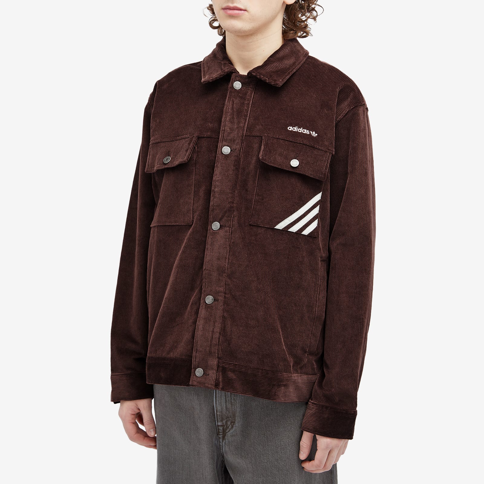 Adidas Men's Coach Jacket Shadow Brown - Curated Menswear