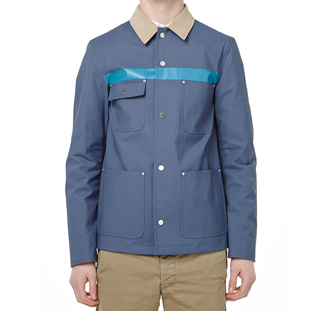 Over All Master Cloth Chest Stripe Chore Jacket Military Blue | END. (NL)