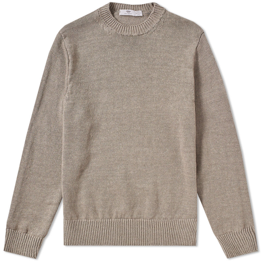 Inis Meáin Solid Linen Crew Knit Chestnut | END. (IT)