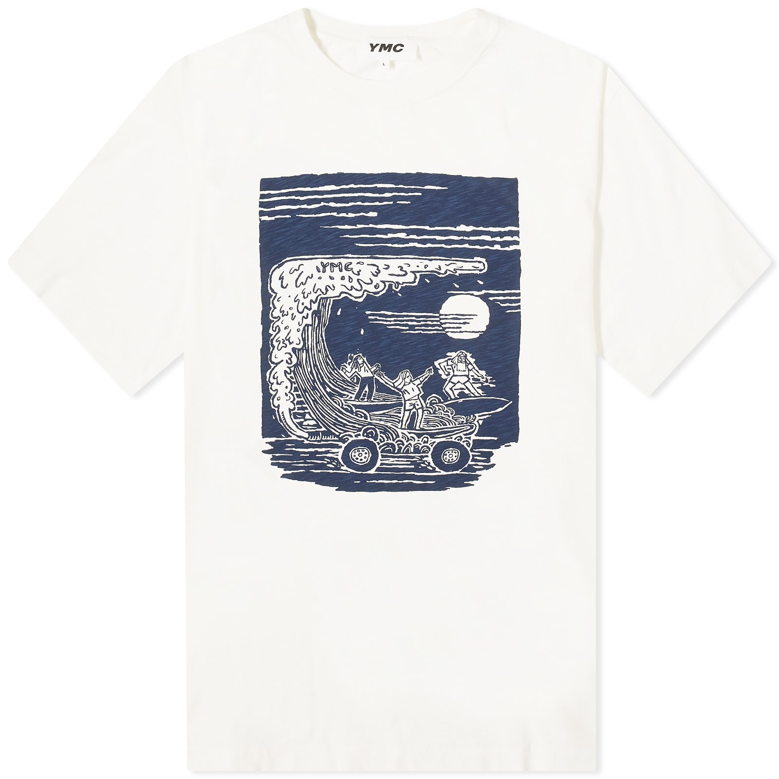 YMC On The Mountain Pass T-Shirt White | END. (US)