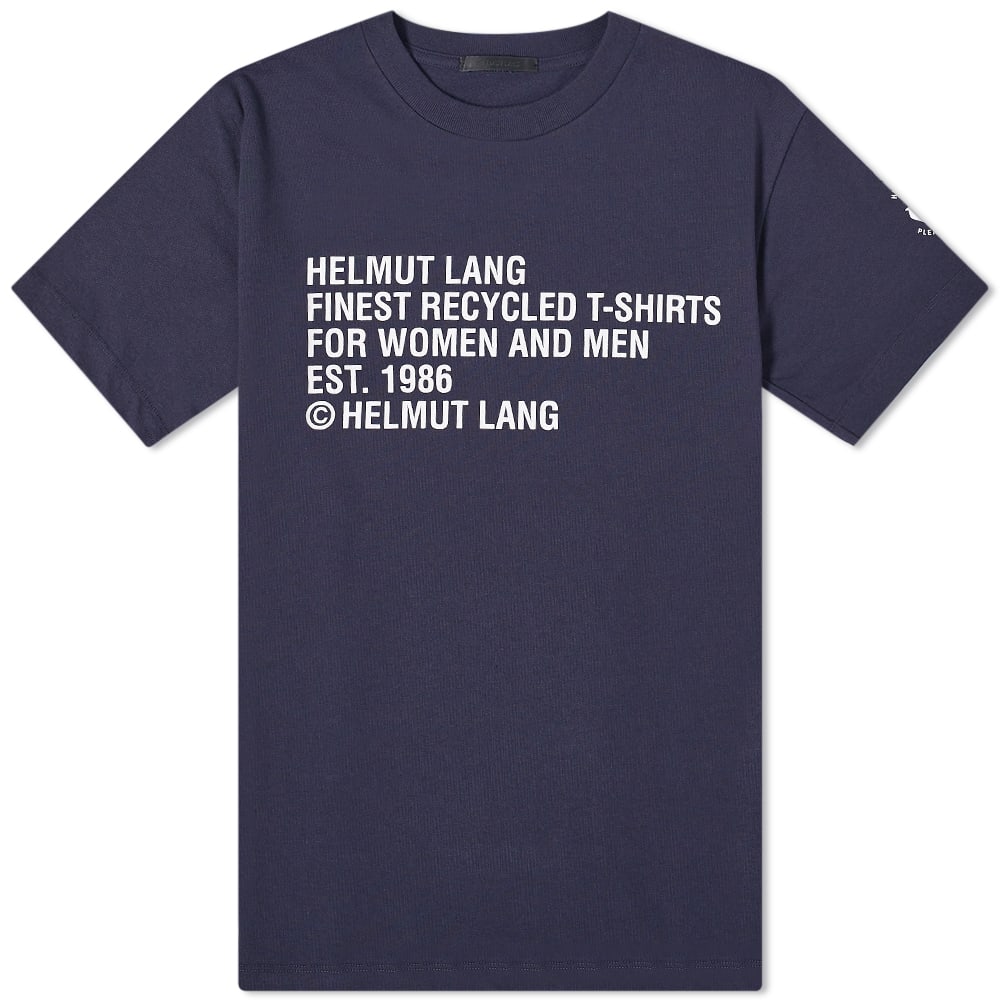 Helmut Lang Recycled Label T-Shirt Admiral Blue | END. (US)