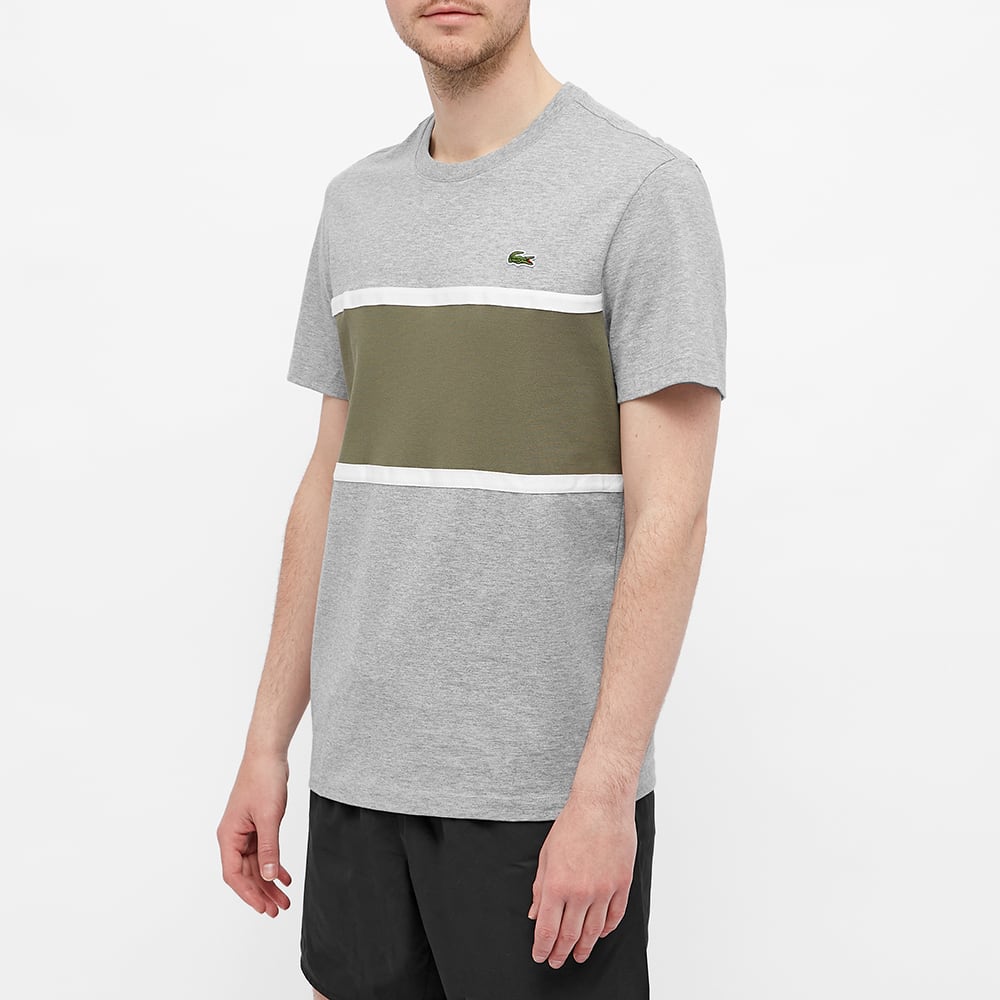 Lacoste Colour Block Tee Grey & Khaki | END. (UK)