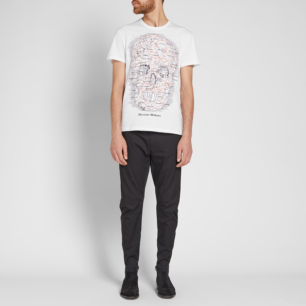 Alexander McQueen Skull Map Tee White | END.