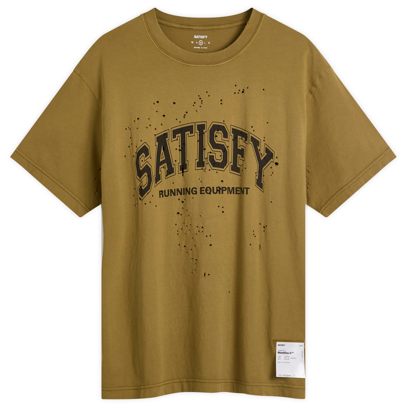 Satisfy MothTech T-Shirt Sun Bleached Military Olive | END. (GB)