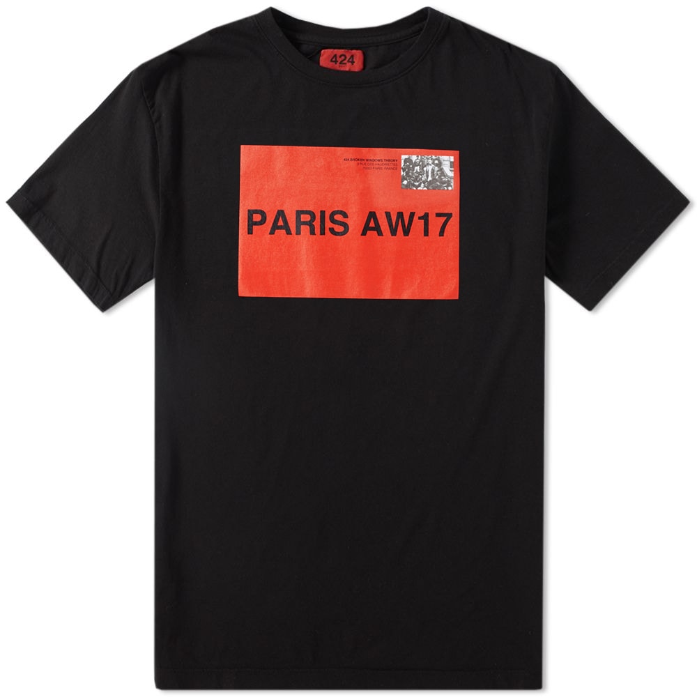 424 Paris Tee Black | END. (US)
