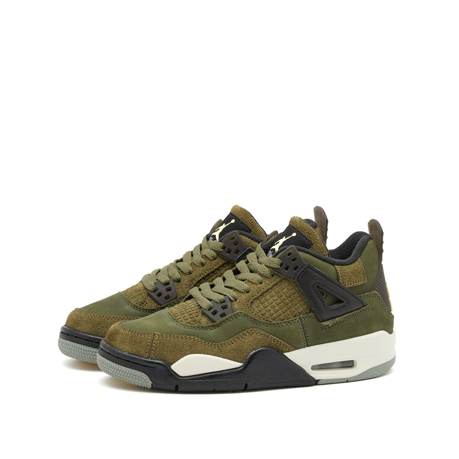 Air Jordan 4 Retro SE Craft GS Medium Olive & Pale Vanilla | END.