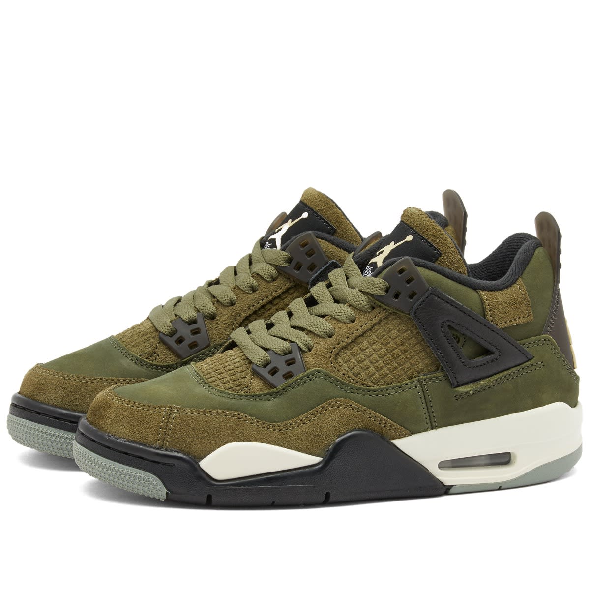 Air Jordan 4 Retro SE Craft GS Medium Olive & Pale Vanilla | END.