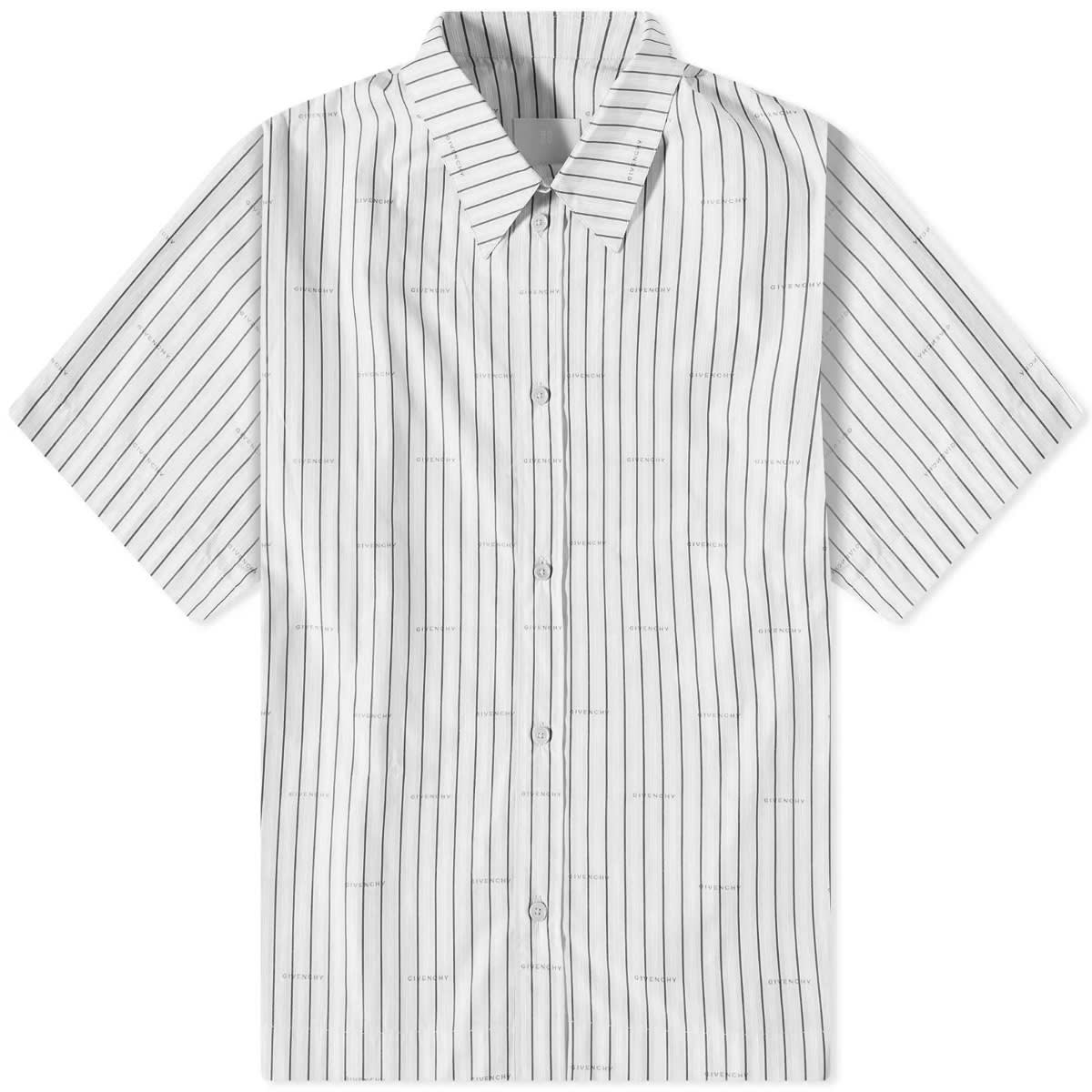 Givenchy Repeat Logo Short Sleeve Stripe Shirt Grey | END. (AR)