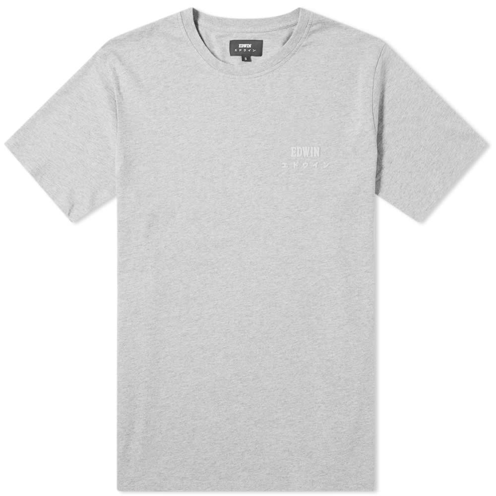 Edwin Logo Chest Tee Grey Marl | END. (US)