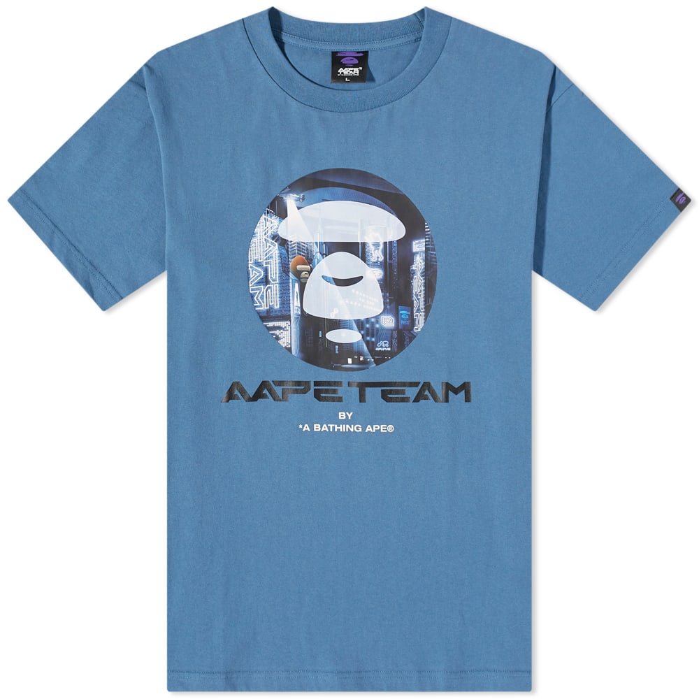 AAPE Team Moon Head T-Shirt Blue | END. (US)