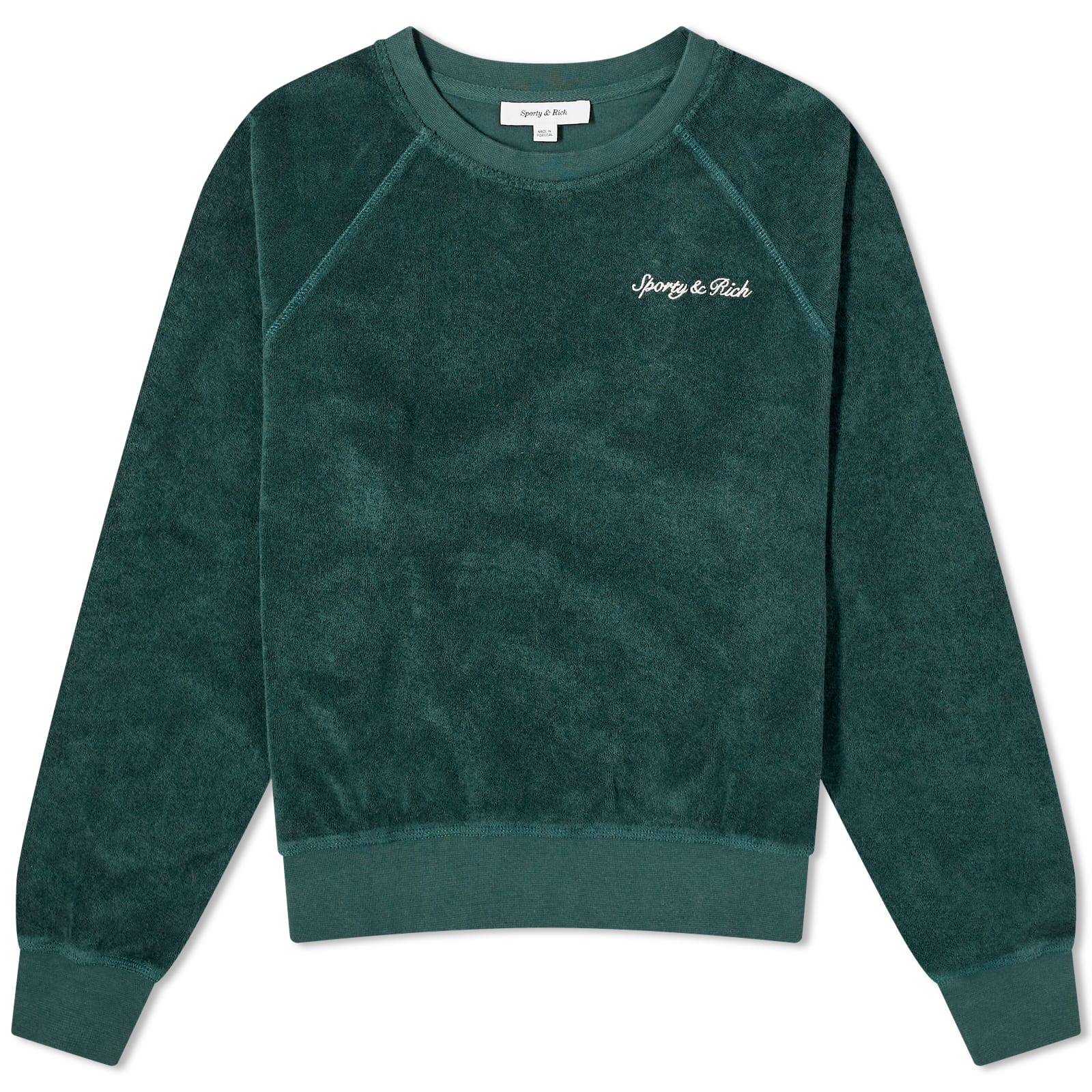 Sporty & Rich Syracuse Terry Crew Sweat Forest | END. (GB)