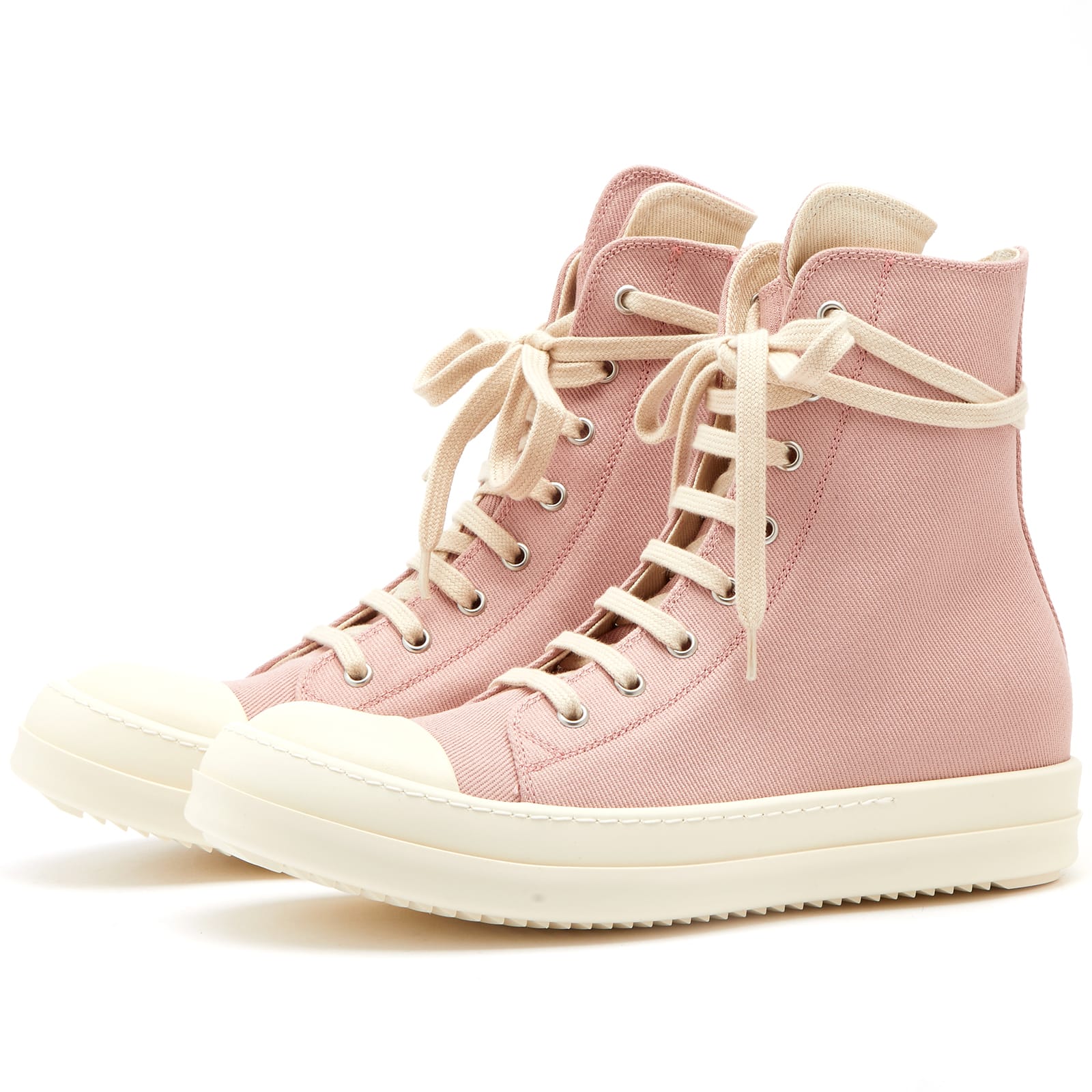 Rick Owens DRKSHDW Hi Top Sneaker Faded Pink | END.