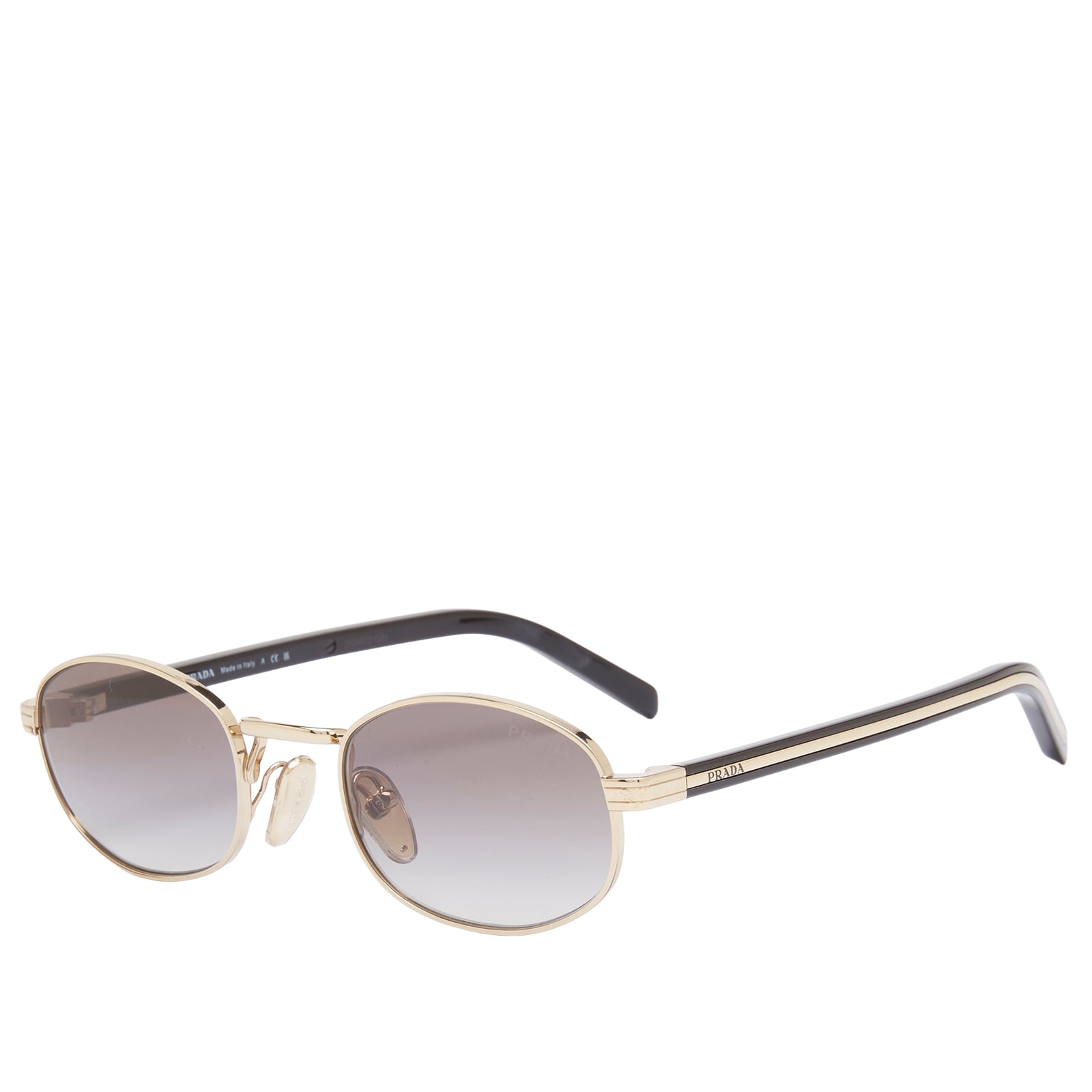 Prada Eyewear 0PR B53S Sunglasses Pale Gold & Grey Gradient | END. (US)