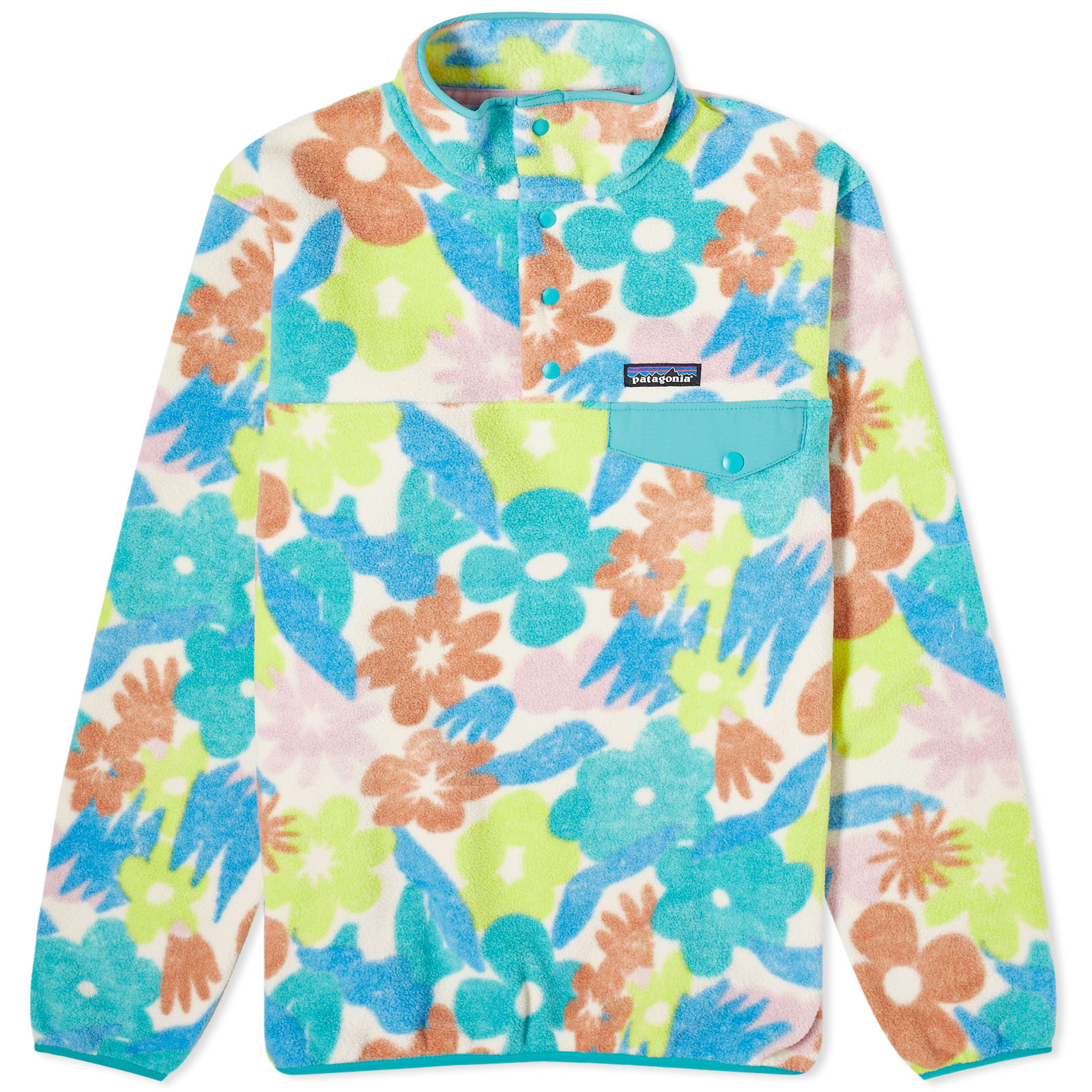 Patagonia Lightweight Synch Snap T Pullover Channeling Spring | END.