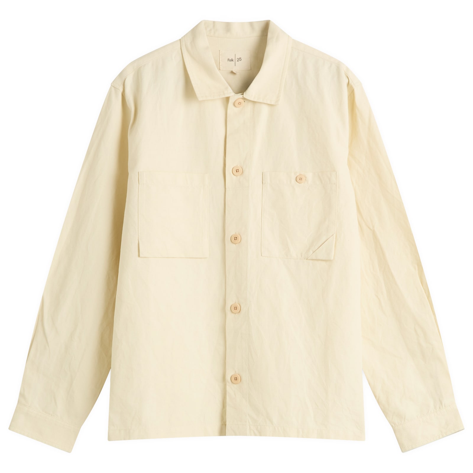 Folk Anniversary Patch Overshirt Stone Linen | END. (US)