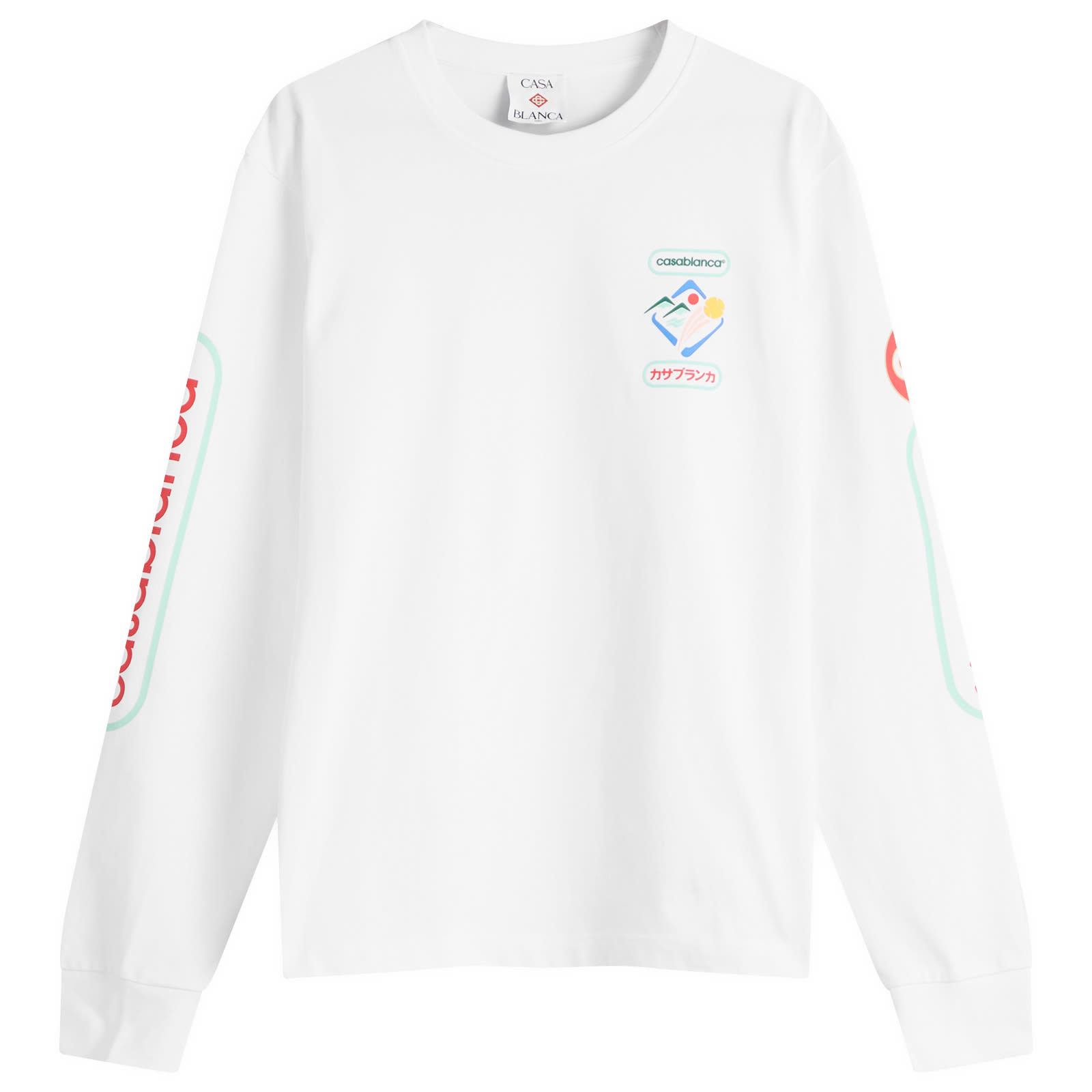 Casablanca Fuji Dream Screen Printed Long Sleeve T-Shirt White | END. (US)