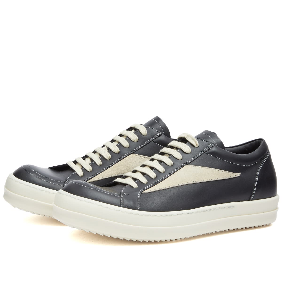 Rick Owens Low Sneakers Black & Milk | END.
