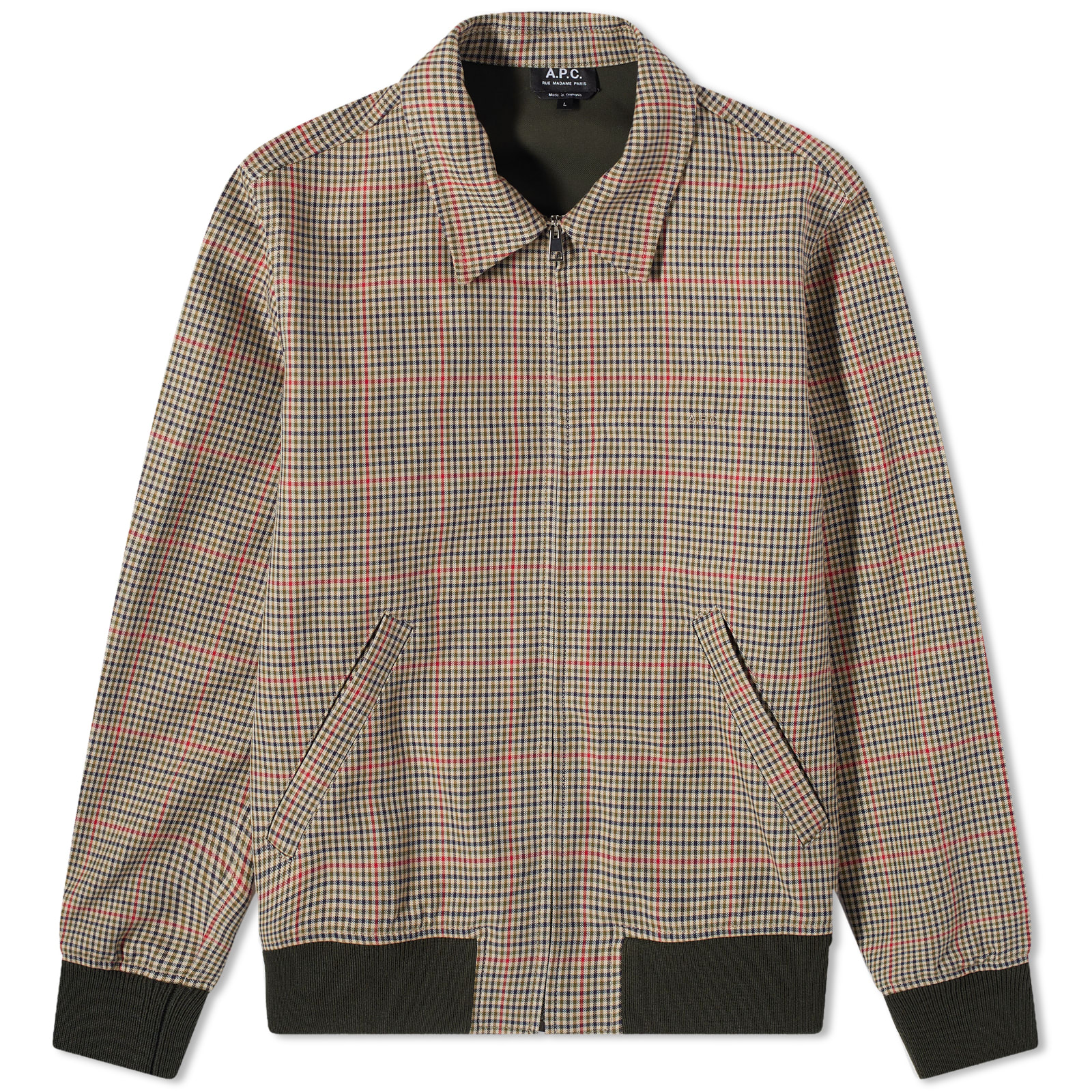 A.P.C. Sutherland Check Harrington Jacket Red | END. (AR)