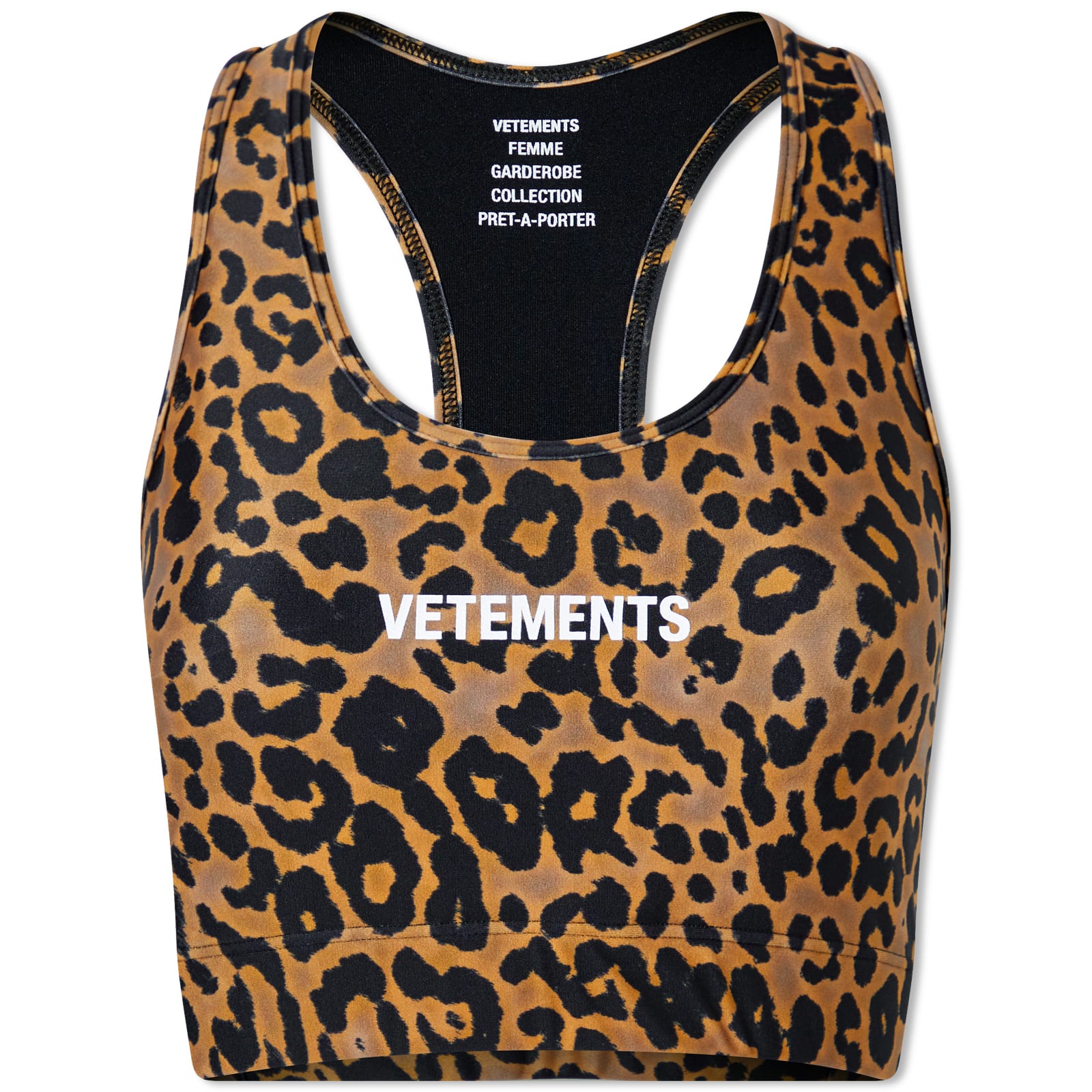 VETEMENTS Logo Leopard Sports Top Leopard | END.