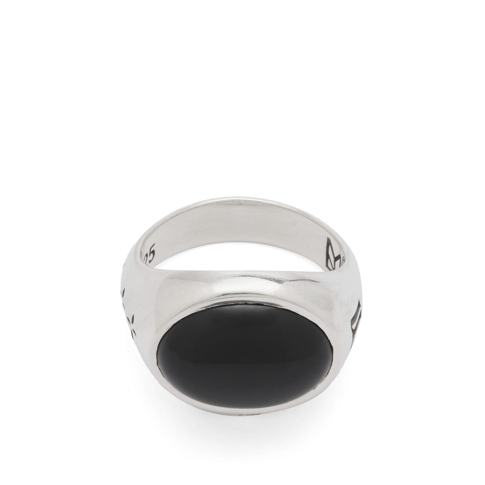 Maple Tubby Ring Silver & Onyx | END. (JP)