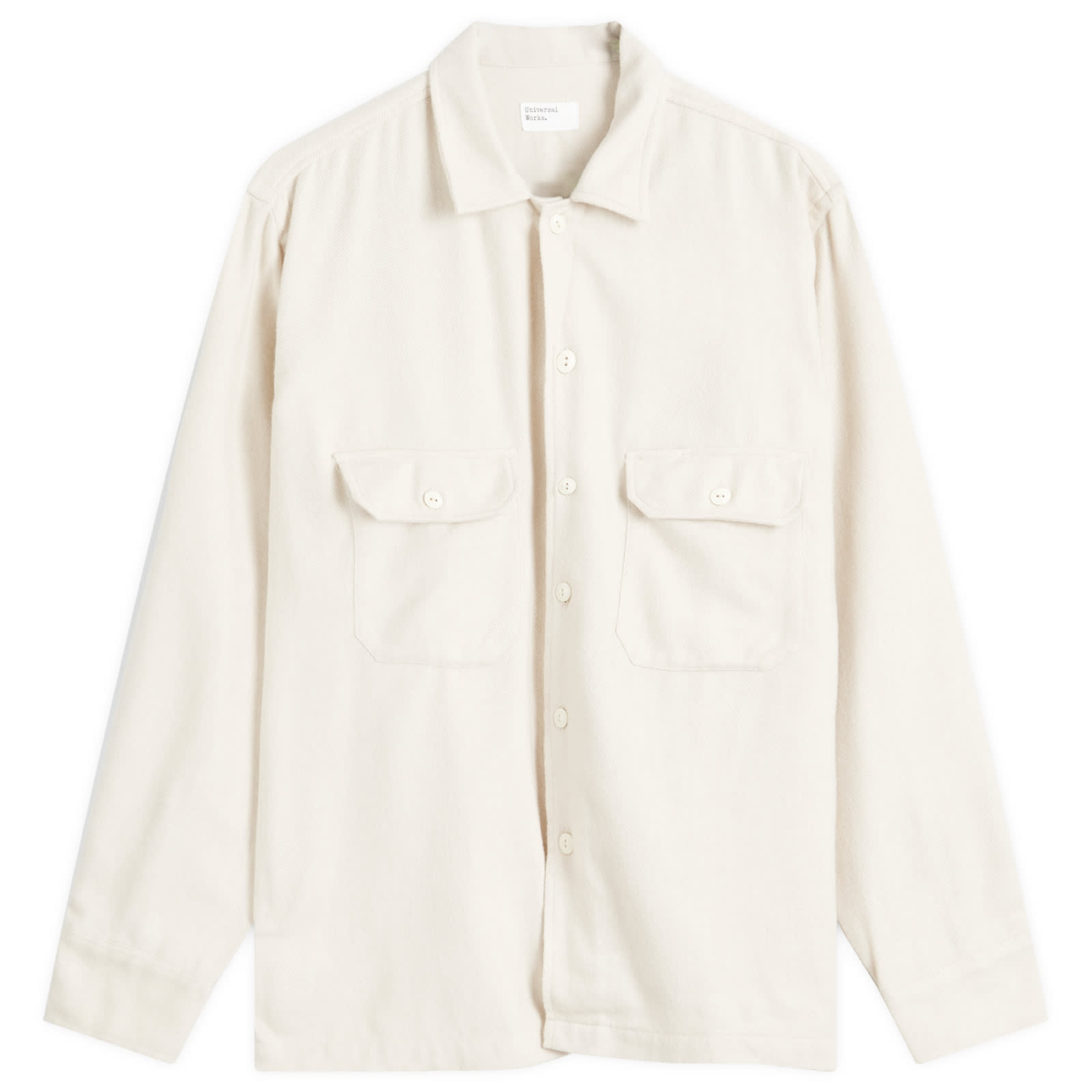 Universal Works Men's Alaska Brushed Cotton Utility Overshirt Ecru ...