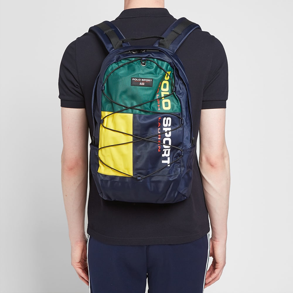 Polo Ralph Lauren Sport Panel Backpack Navy, Green & Yellow | END.