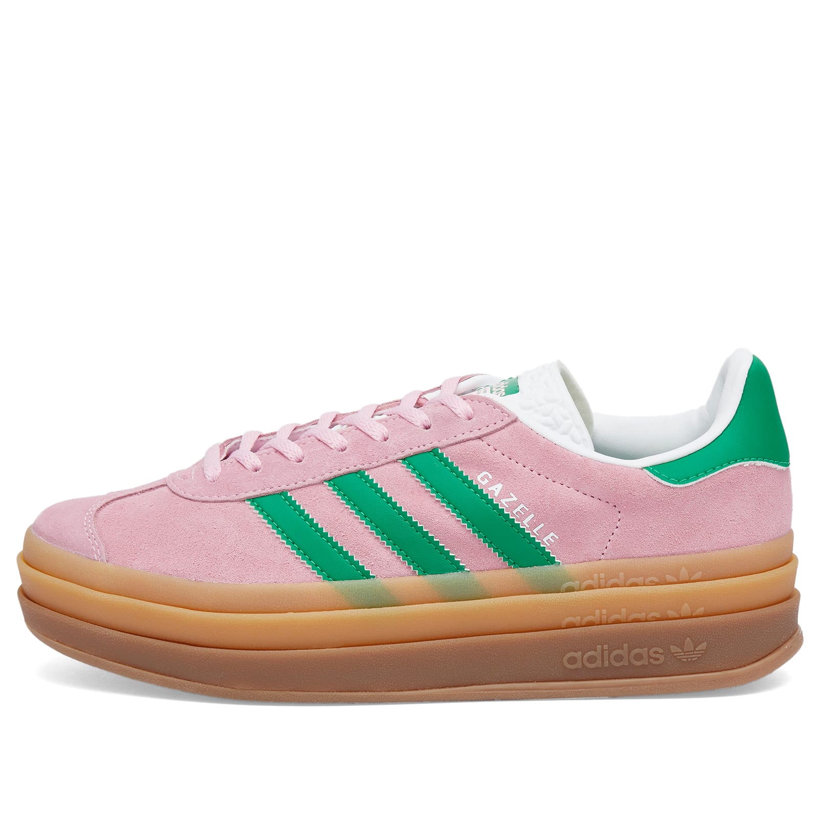 Adidas Gazelle Bold W True Pink, Green & Ftwr White | END. (US)