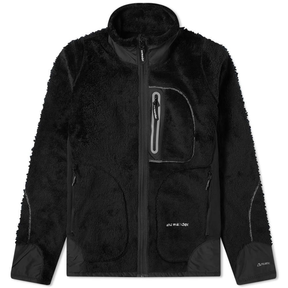 and wander High Loft Fleece Jacket Black | END. (AU)