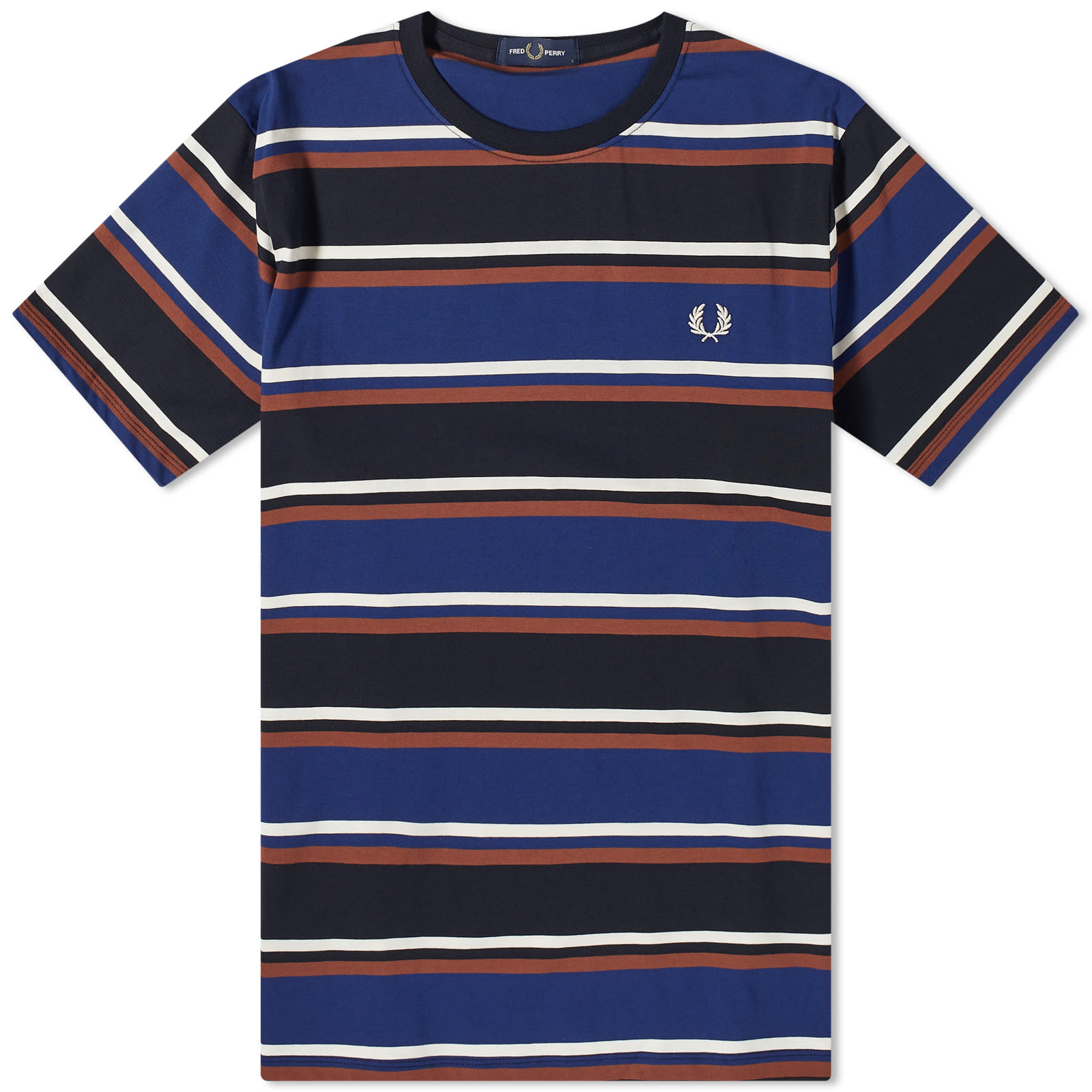 Fred Perry Bold Stripe T-Shirt French Navy | END. (US)