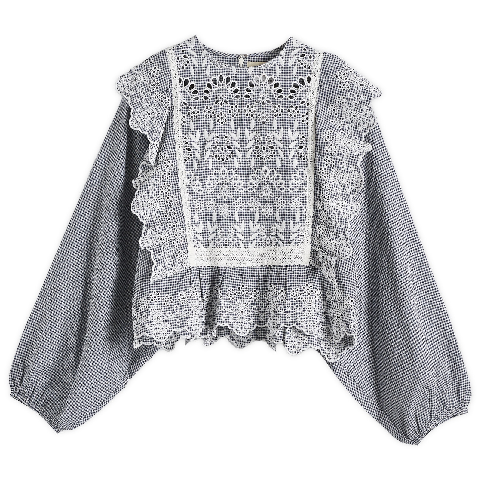 Weekend by Max Mara Orazio Frill Long Sleeve Blouse Navy | END. (GB)