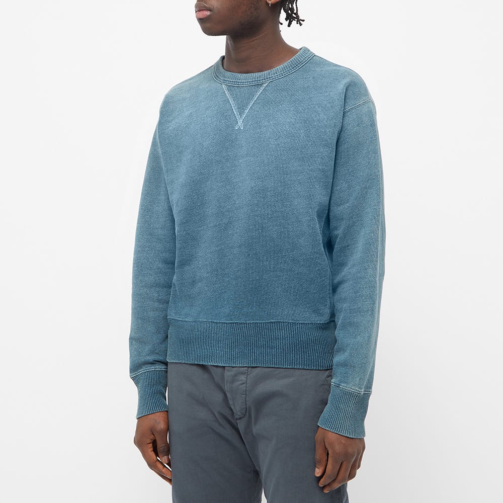 RRL Washed Indigo Crew Sweat Washed Blue Indigo | END. (JP)