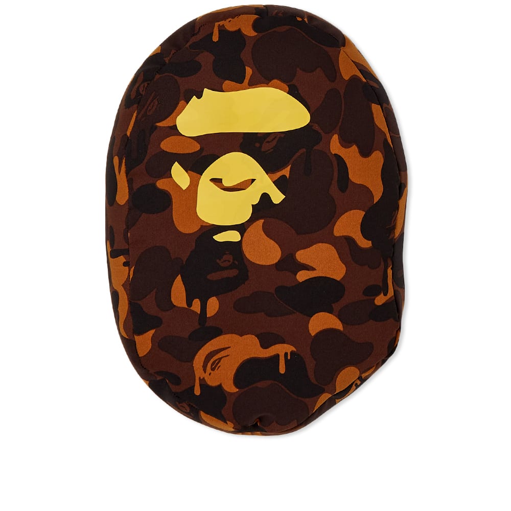 A Bathing Ape Chocolate Camo Ape Head Cushion Brown | END. (GB)