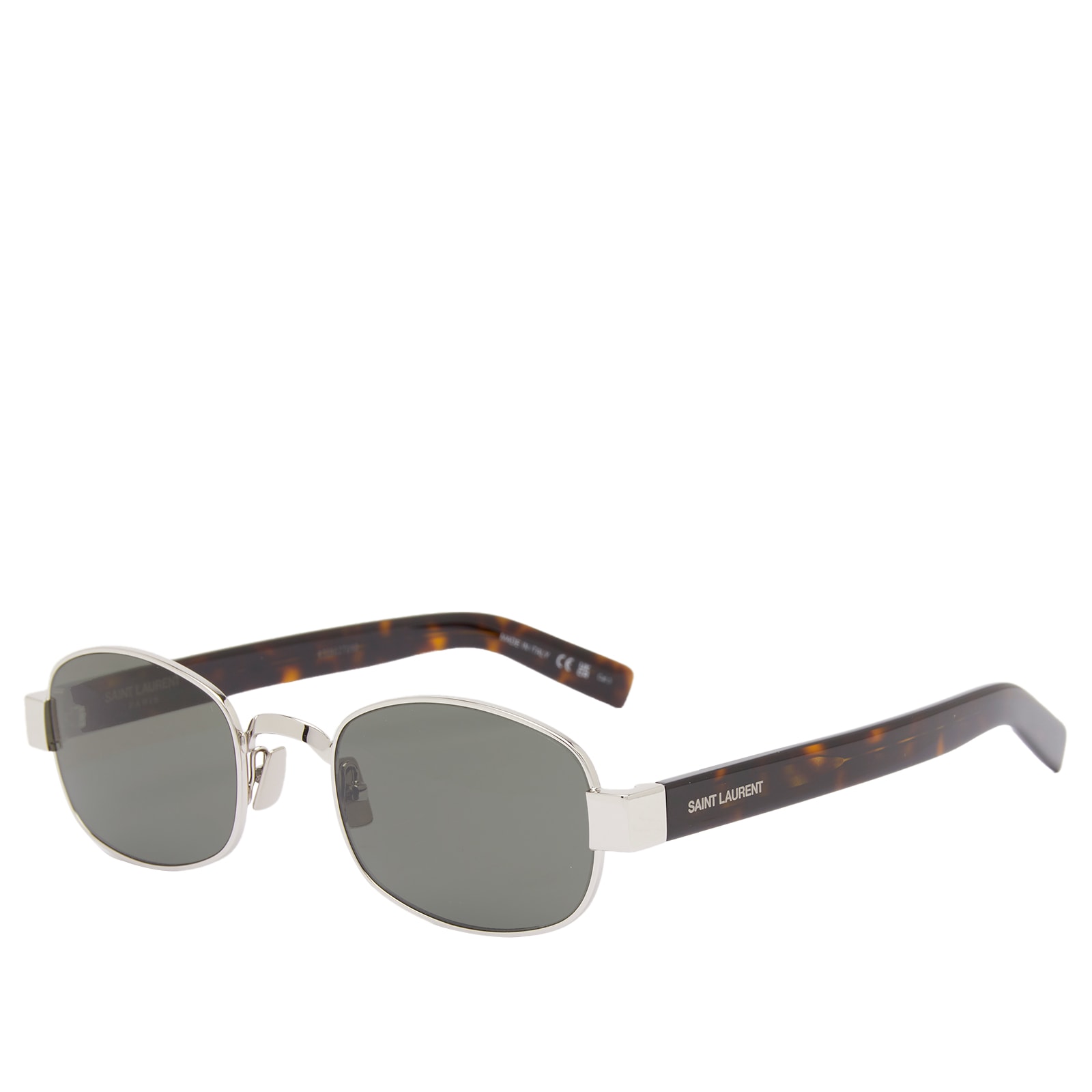 Saint Laurent SL 706 Sunglasses Silver & Havana | END. (US)